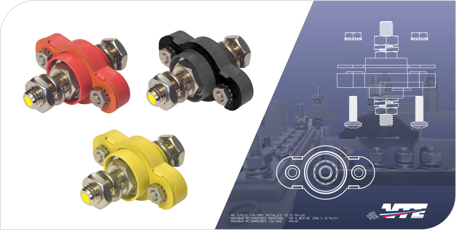 Waterproof Pass Thru Power Posts – 1 Point – VTE Australia